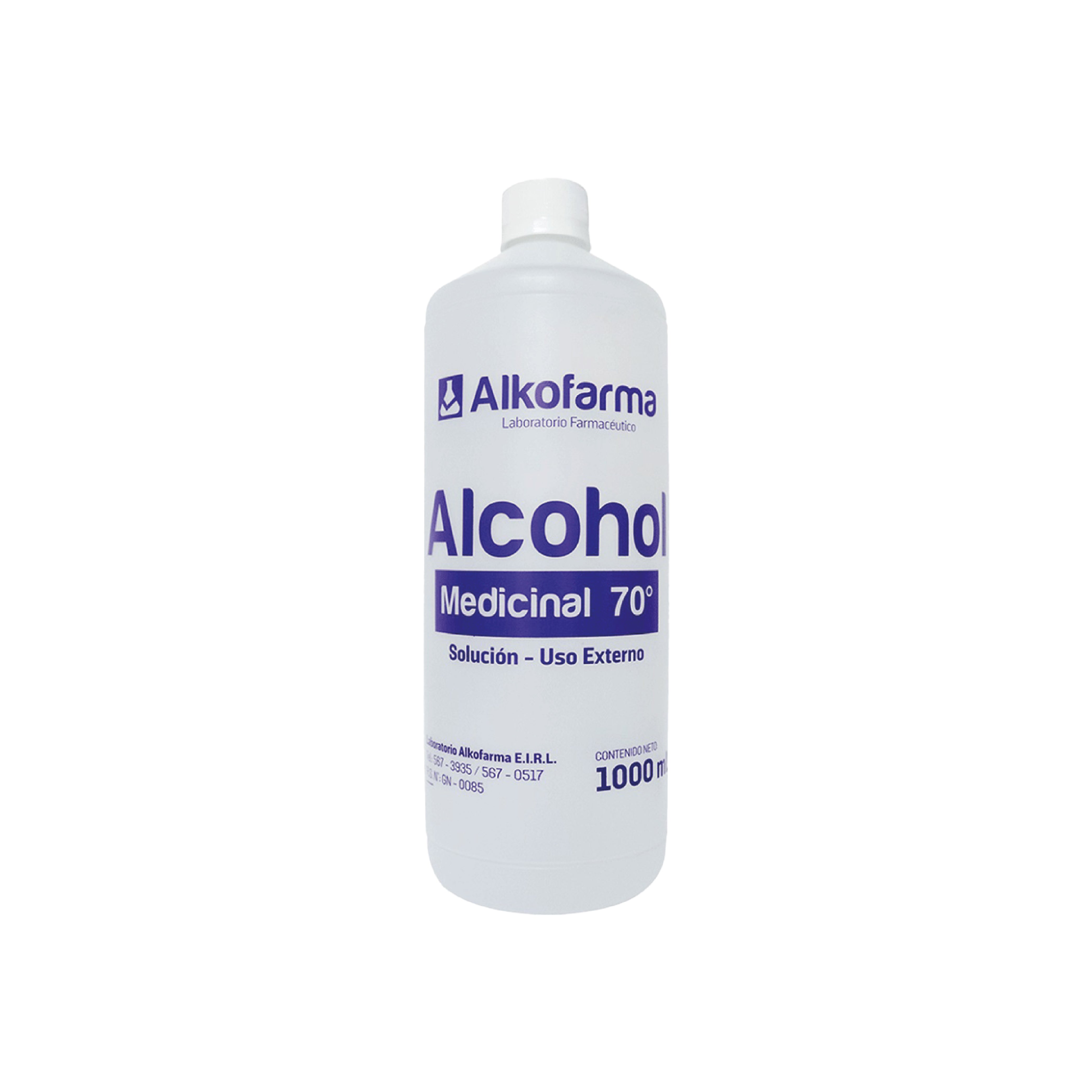 ALCOHOL PURO 70º Alkofarma x 1 Lt. – Corporación Global Solutions Perú