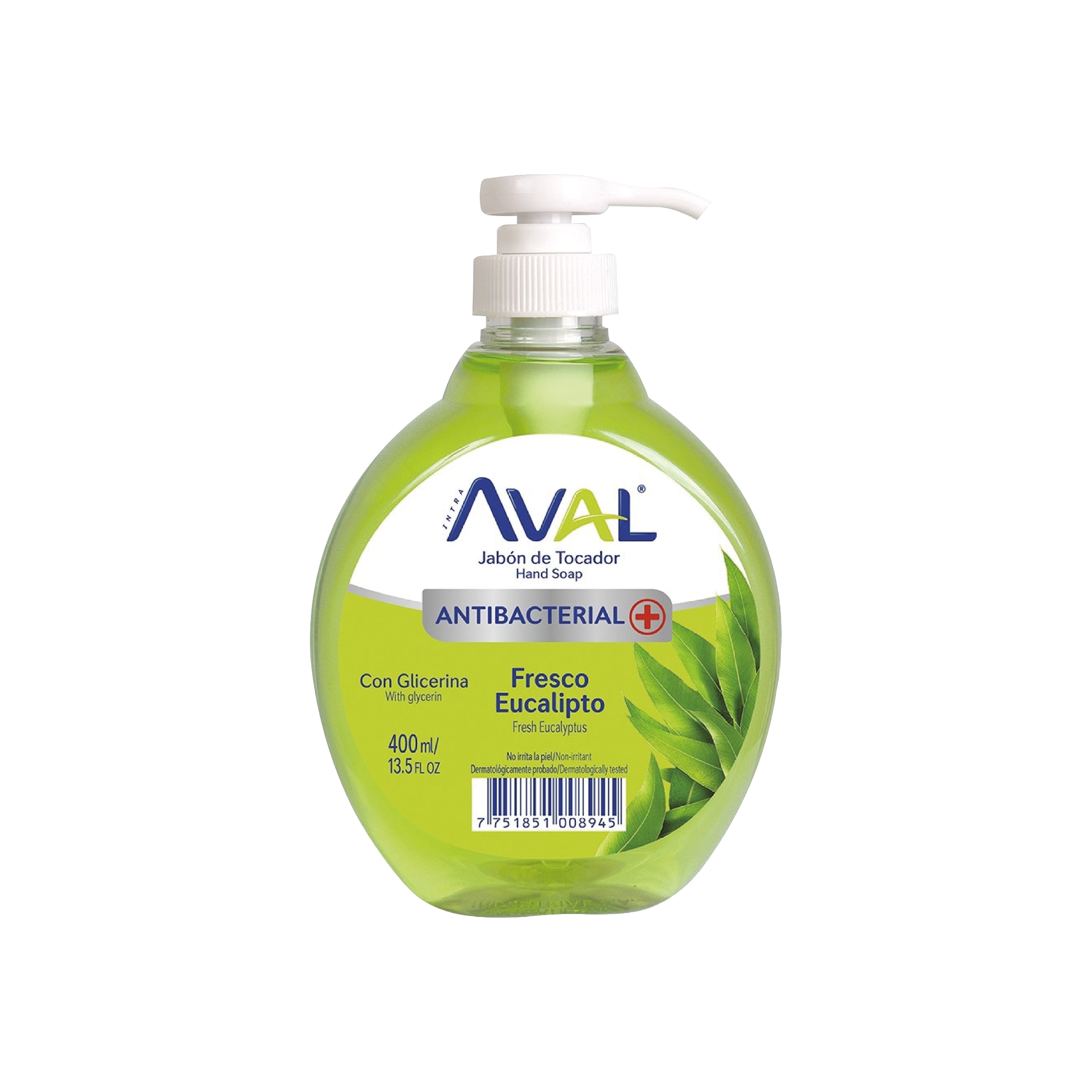 JABON LIQ. AVAL HAND ANTIBACTERIAL Fresco Eucalipto x 400 Ml ...